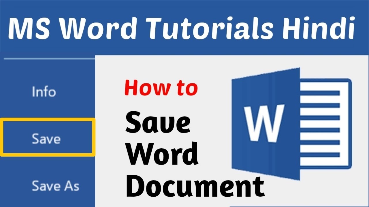 Save Word Document | MS Word Tutorial for Beginners #mswordtutorial # ...
