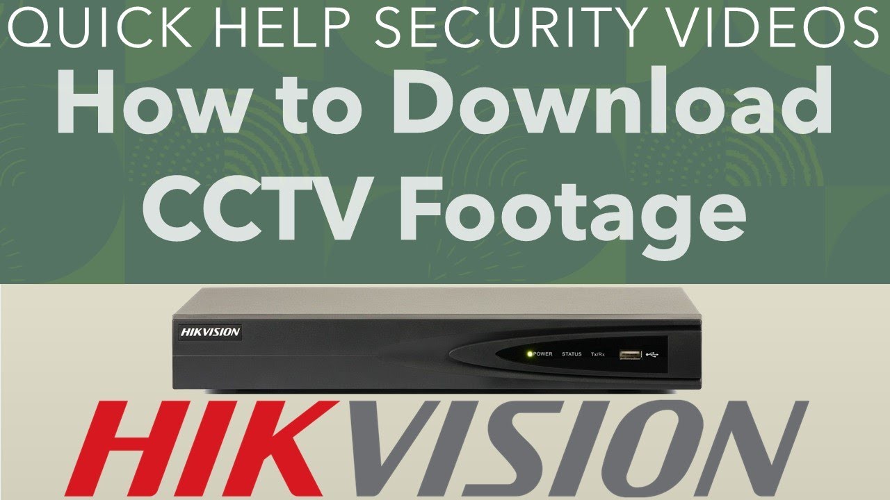 Hikvision NVR How to Download CCTV Footage to USB - YouTube
