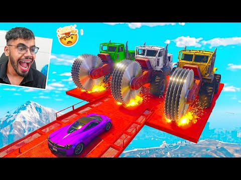 Slippery Car Vs Cars Challenge 555.555% Slip And Fall in This GTA 5 Race!