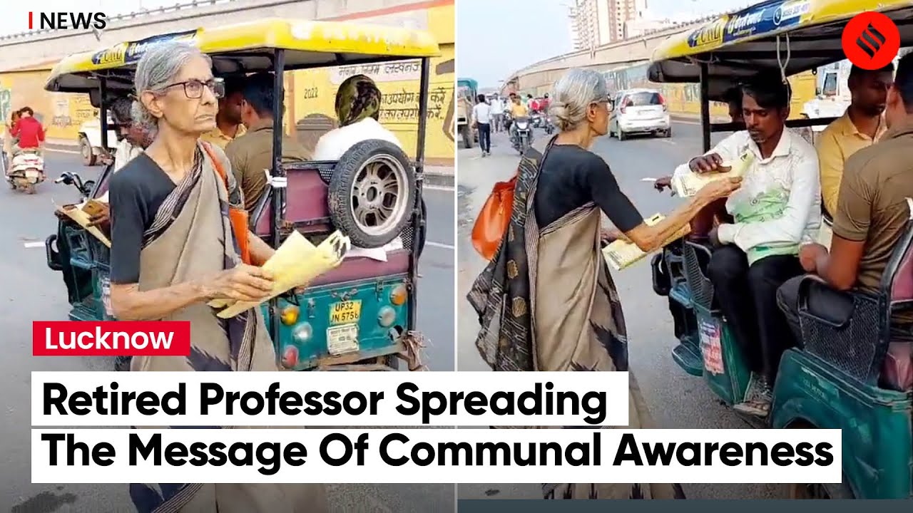 79 Years Old Retired Professor Roop Rekha Verma Distributing Pamphlets ...