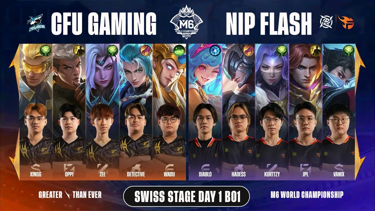 HIGHLIGHTS CFU GAMING VS NIP FLASH | SWISS STAGE DAY 1 | MLBB M6 WORLD ...