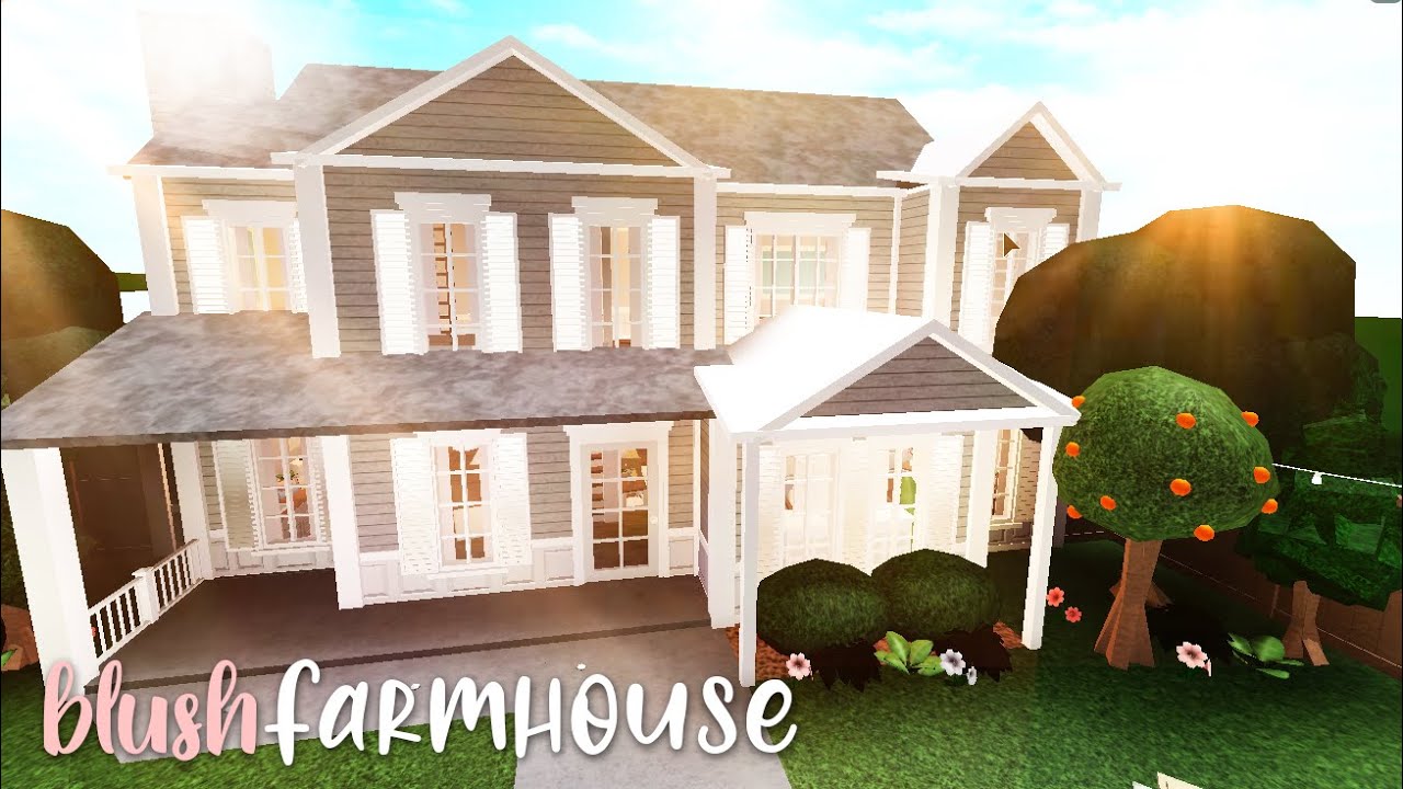 Bloxburg: Blush Farmhouse | House Build - YouTube
