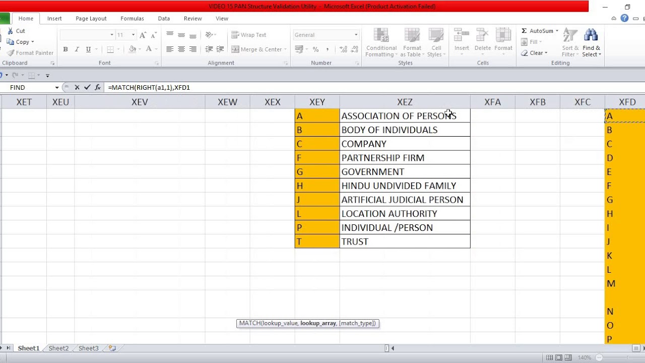 VIDEO 15 PAN (PERMANENT ACCOUNT NUMBER) STRUCTURE VALIDATION UTILITY ...