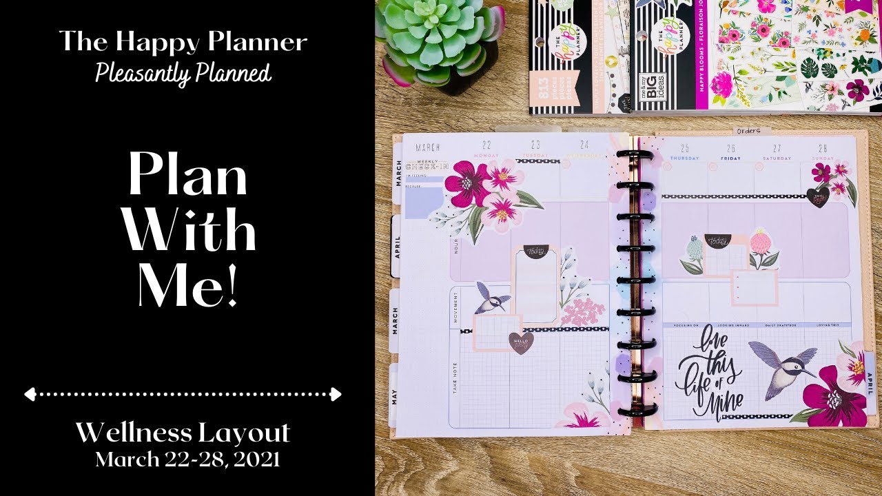 Wellness Warrior | Wellness Layout | Plan With Me! | Happy Planner ...