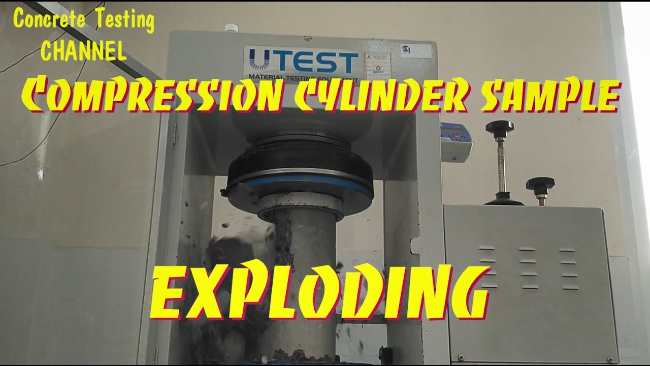 Concrete Cylinder Compression Test - YouTube