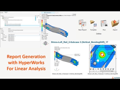 Creating Report with HyperWorks for Linear Analysis. - YouTube