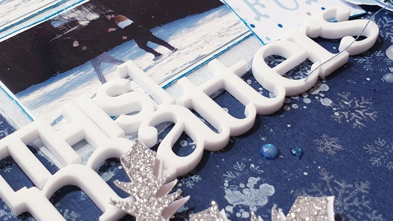 A4 Scrapbook Layout 18/ 2021 / Echo Park Winter wishes - YouTube