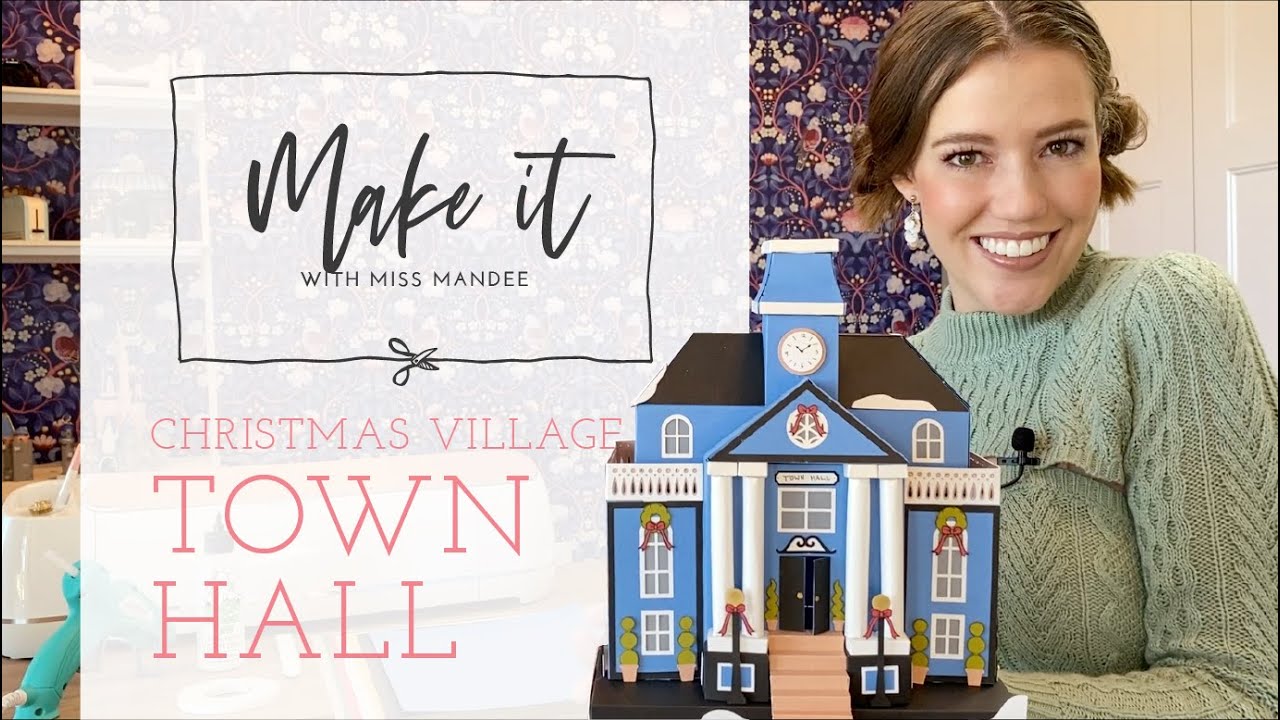 Christmas Village Town Hall - Make It With Miss Mandee - YouTube