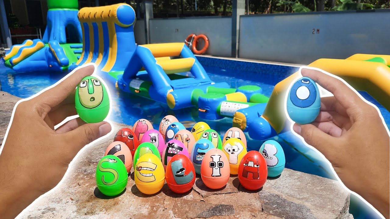 Looking For Alphabet Lore in the Swimming Pool || Lion Fountain - YouTube