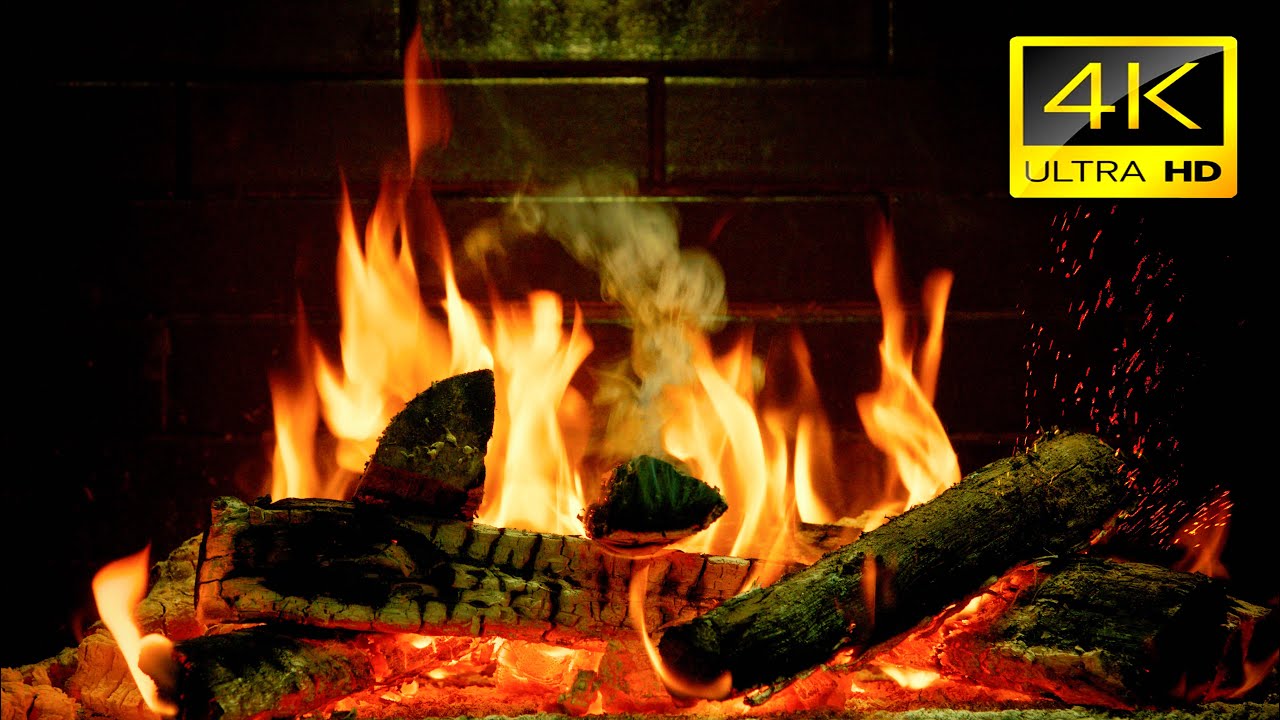 4K ULTRA HD Beautiful Fireplace Burning 🔥 Relaxing Fireplace 4K ...