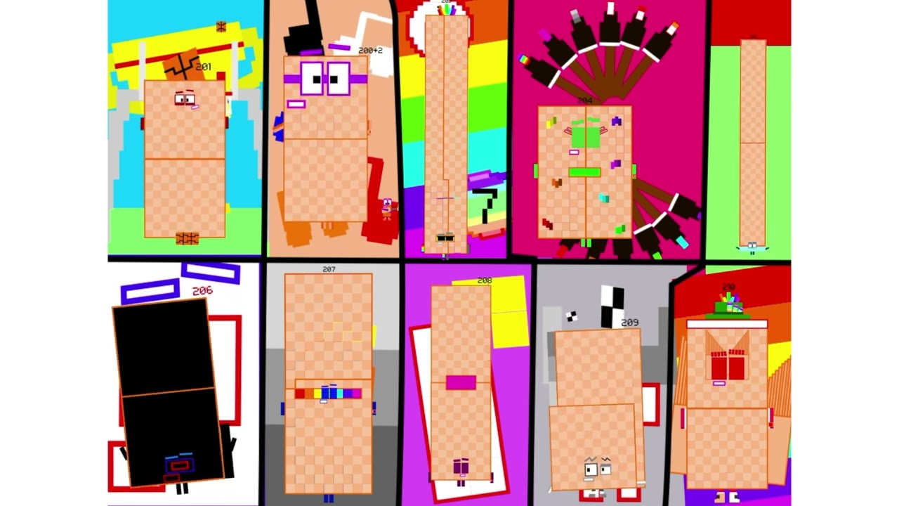 NUMBERBLOCKS 201-210!! - YouTube