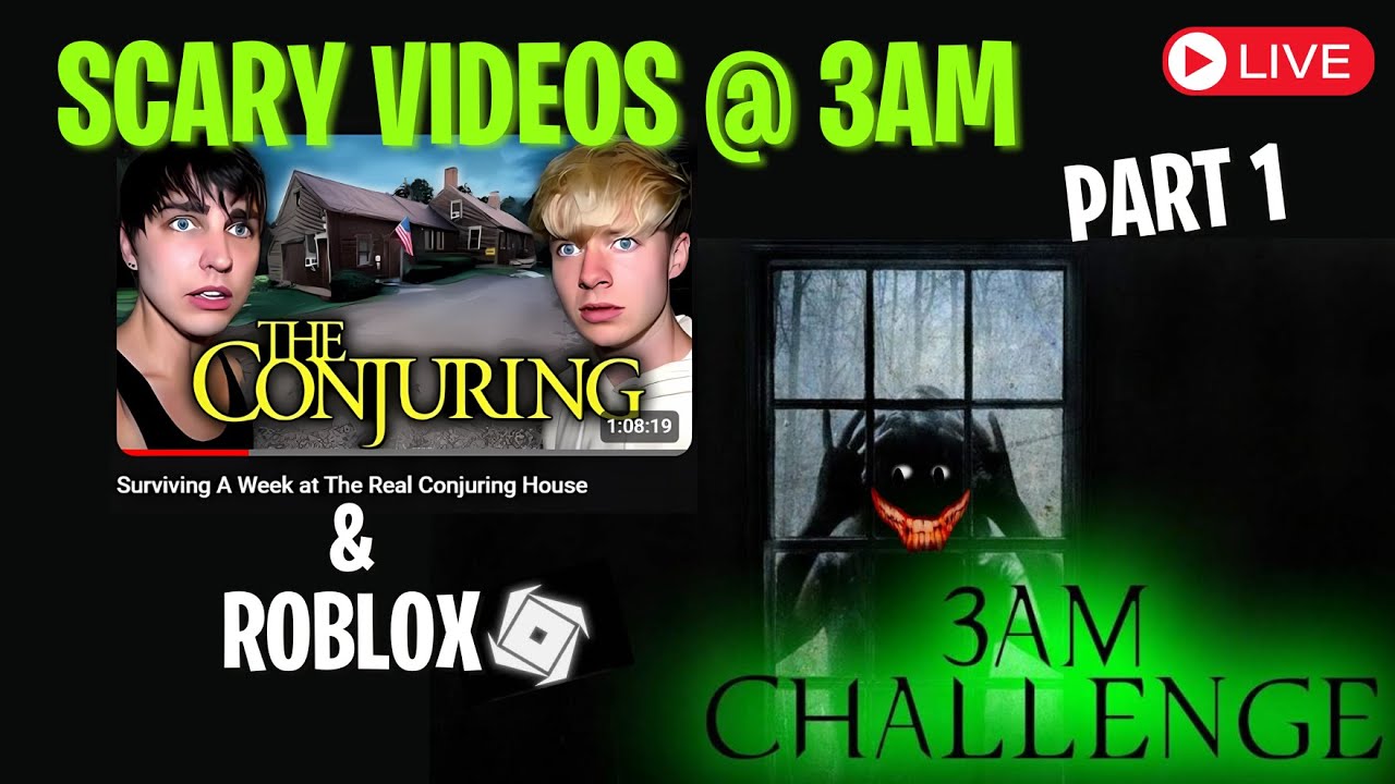 [3AM Series] Reacting to Scary Videos at 3AM and Playing Roblox - YouTube