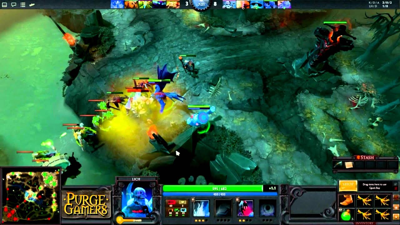 Dota 2: Purge owns with Lich - YouTube