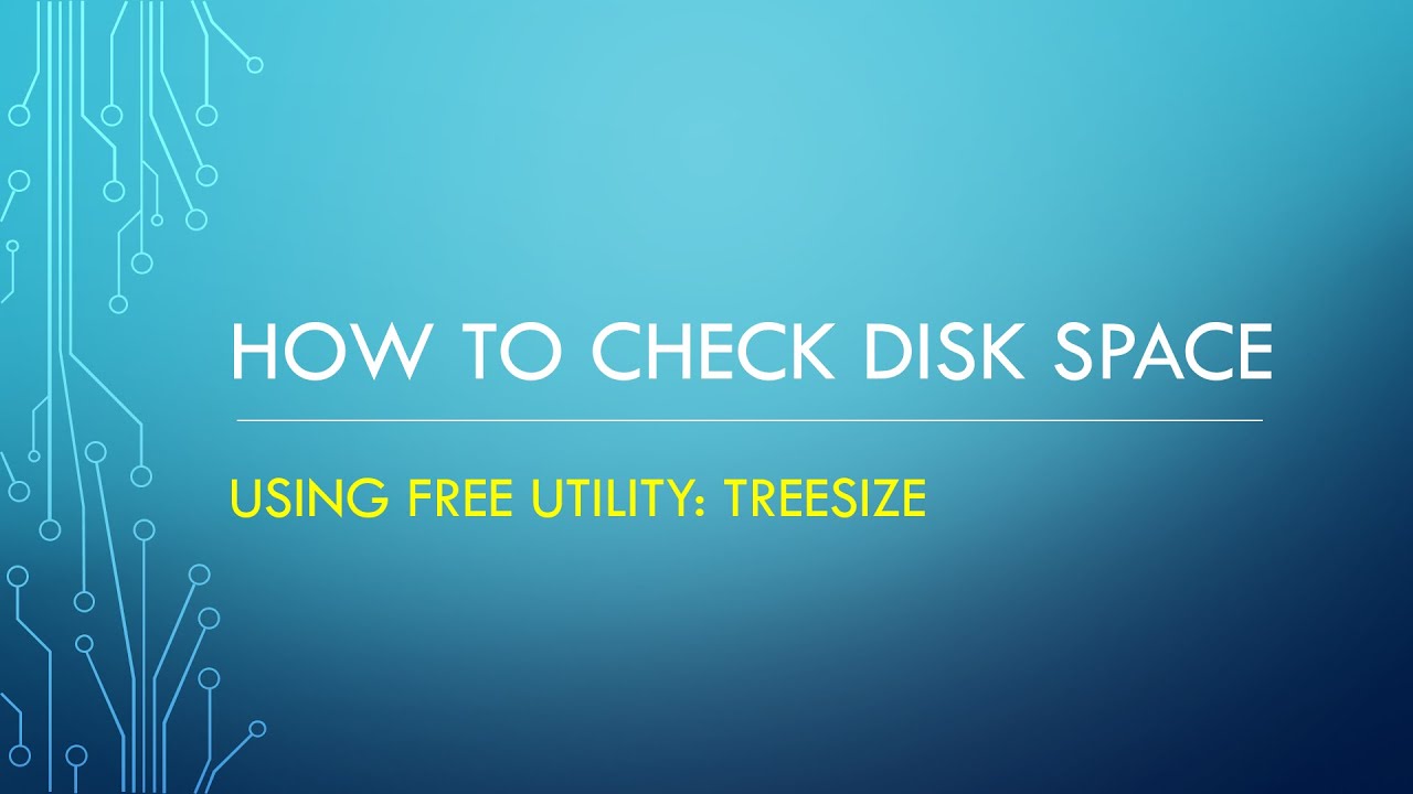 How to Check a Disk Space - YouTube
