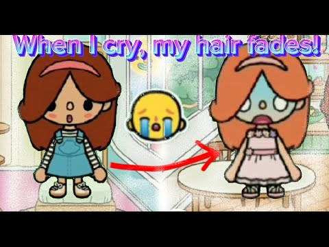 When I cry, my hair fades! I sad story I toca boca I Toca Life World I ...