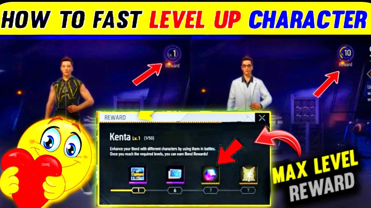 How To Level Up Character After Update In Free Fire | Character Level ...