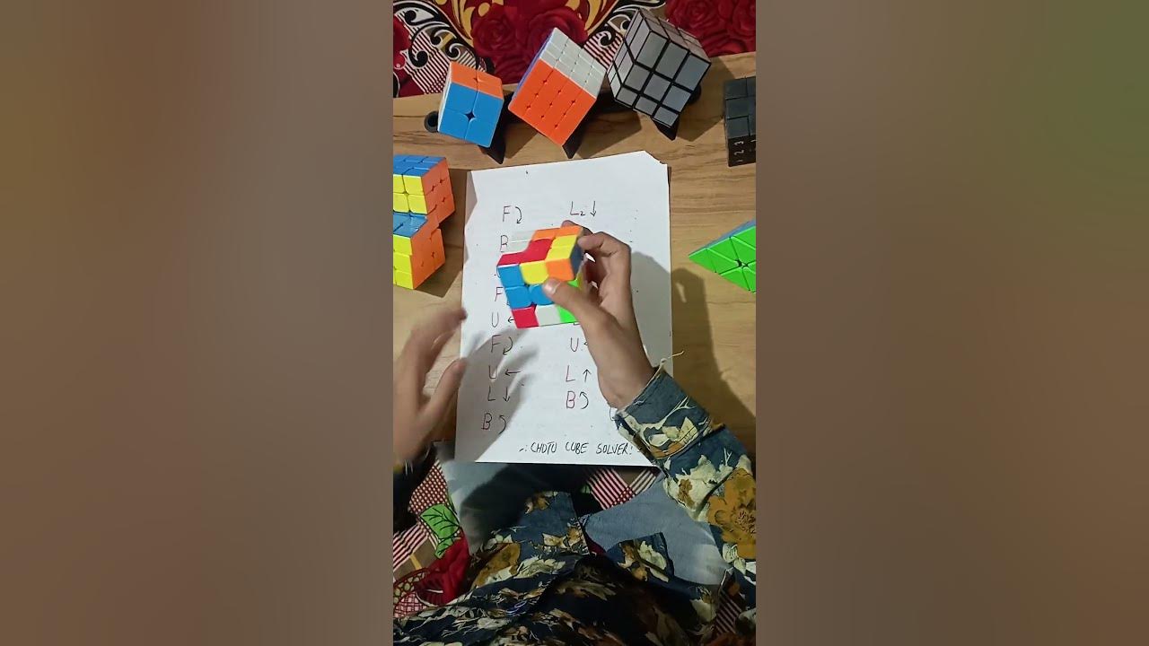 How to make amazing pattern in 3/3 Rubik's cube in easy way with algorithms #shots - YouTube