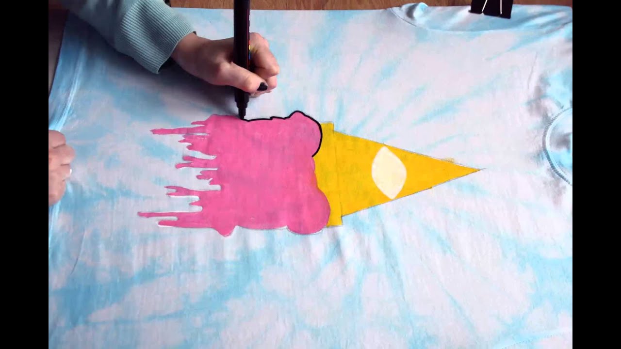 TeeHee hand painted tie dye t-shirt D.I.Y making of - YouTube