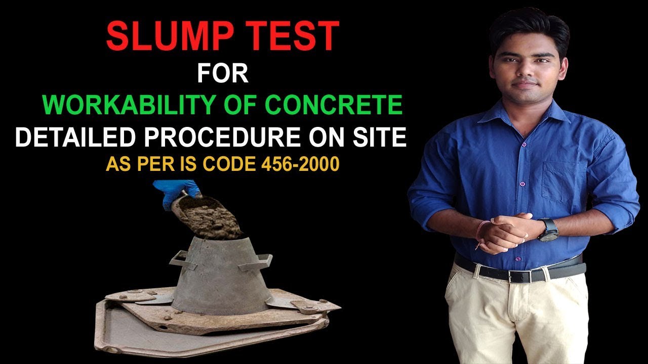 SLUMP TEST FOR CONCRETE WORKABILITY ON SITE (CIVIL SOLUTION) - YouTube