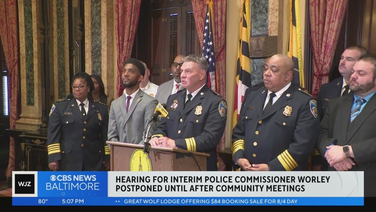 City Council hearing for Baltimore Police commissioner nomination ...