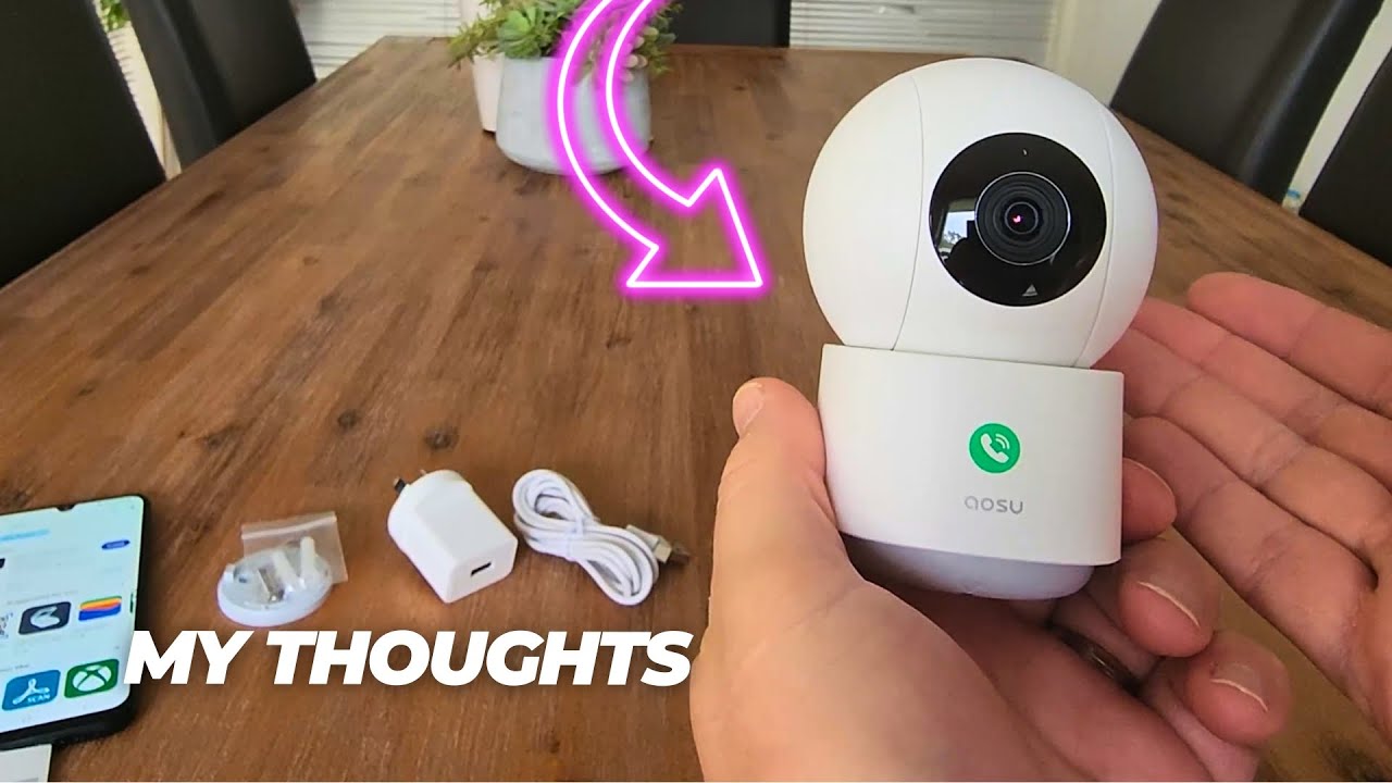 Aosu 2K Security Camera Indoor, Baby Monitor Pet Camera 360-Degree for Home Security, WiFi ...