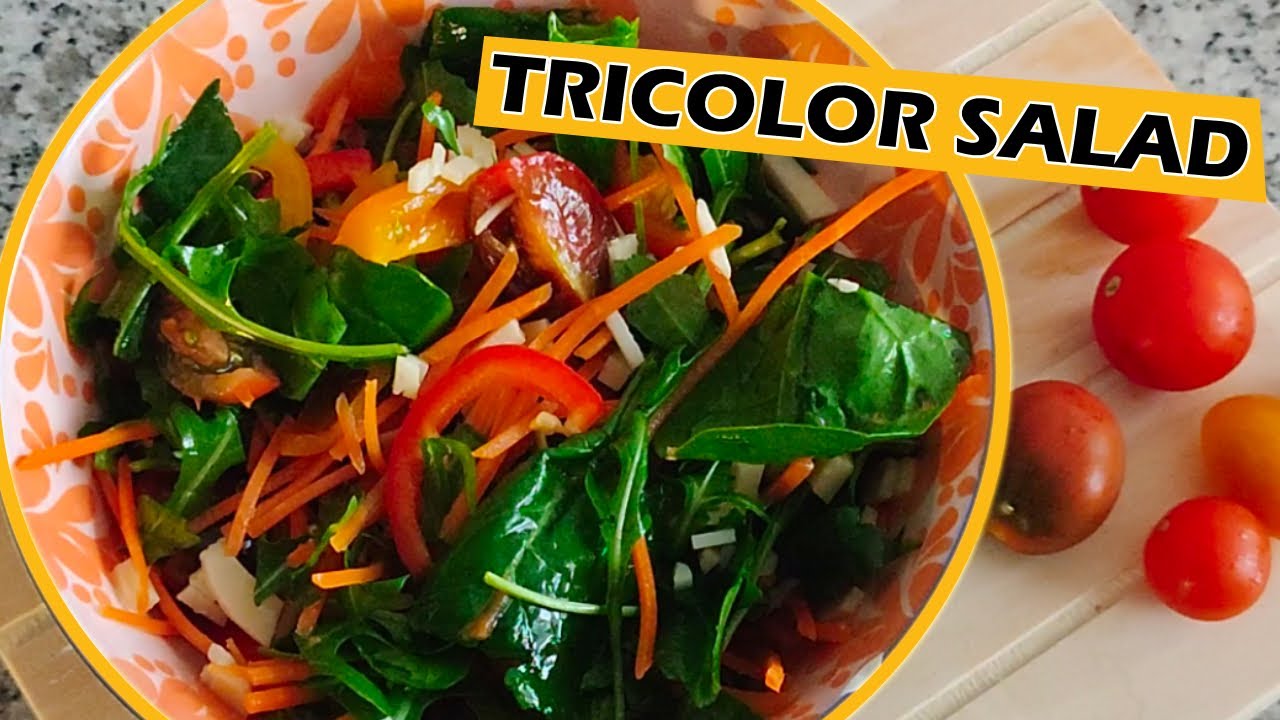 Tricolor Salad - easy food recipes and economical to make at home - YouTube
