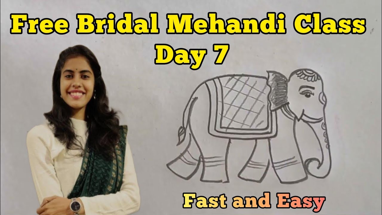 Free Bridal Mehandi Class Day 7 || Tanisha Mehandi Tutorial - YouTube