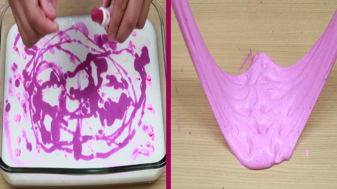 Mixing makeup lilac - Satisfying video slime crunchy ASMR - YouTube