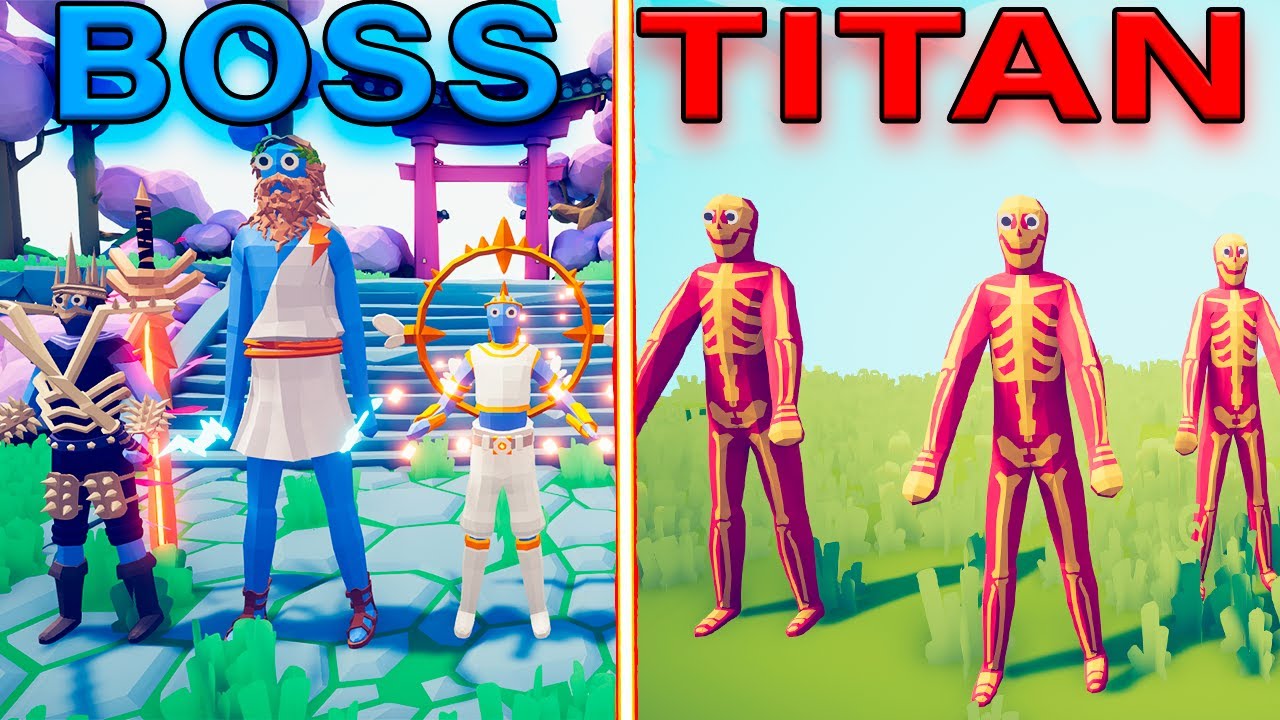 BOSS UNITS TEAM vs 100x ARMY COLOSSAL TITAN TEAM - Totally Accurate ...