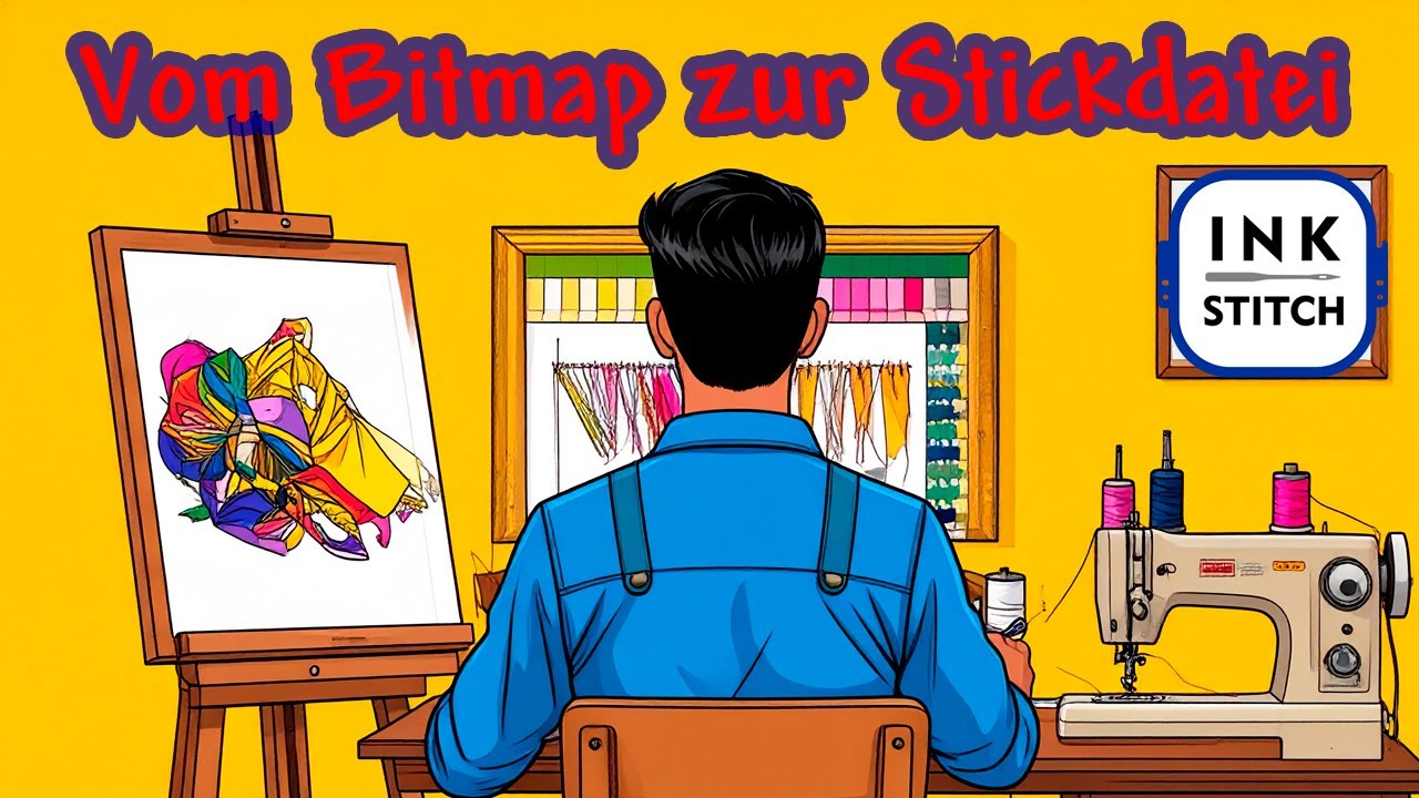 Ink/Stitch: Vom Bitmap zur Stickdatei - YouTube