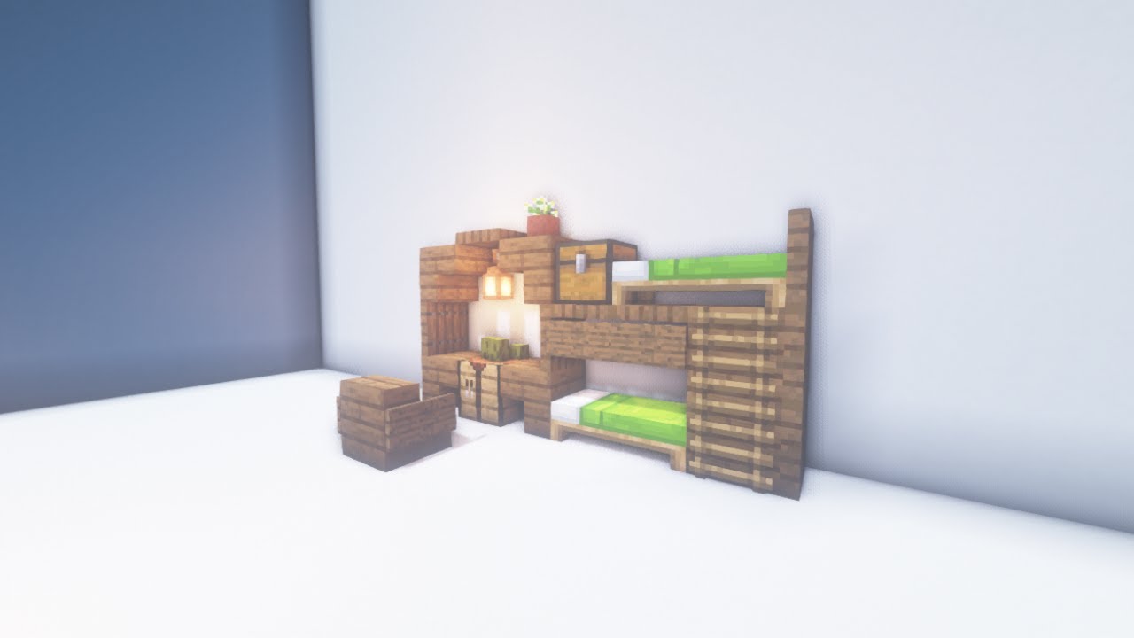 Como Construir uma Beliche no Minecraft #shorts - YouTube