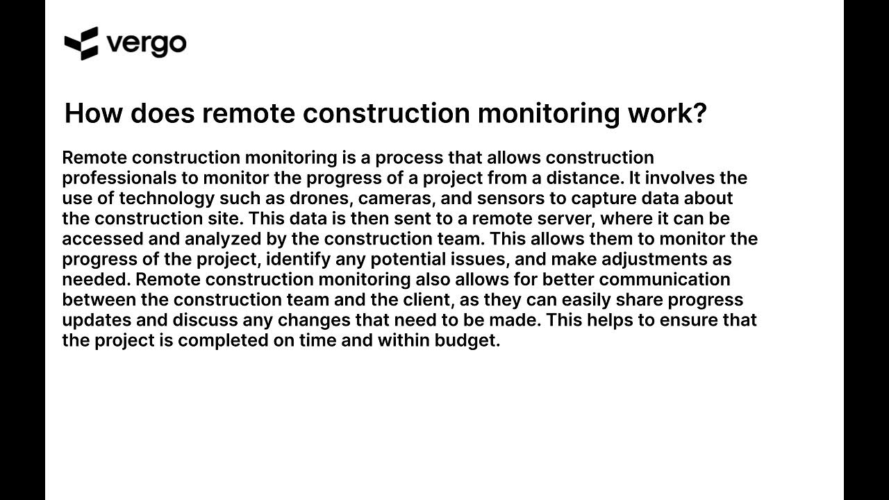 Remote Construction Monitoring: Explained - YouTube