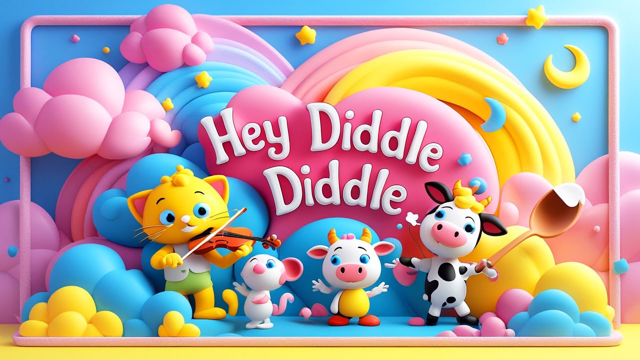 "Hey Diddle Diddle" | Classic Nursery Rhyme | Fun Nursery Rhyme for ...