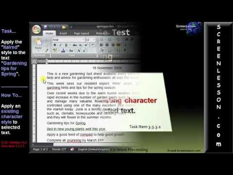 ECDL/ICDL Word-Processing Mock Exam: Test Q. Video Solution - YouTube