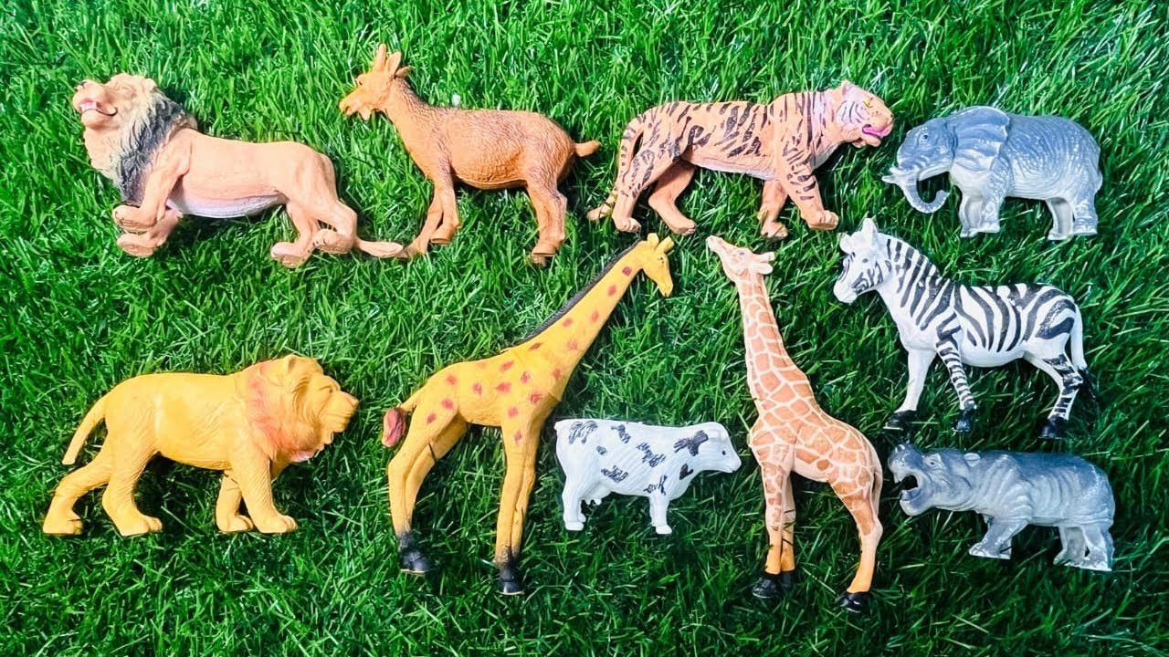 4 Minutes satisfying with unboxing toys magic box lion tiger zebra ...
