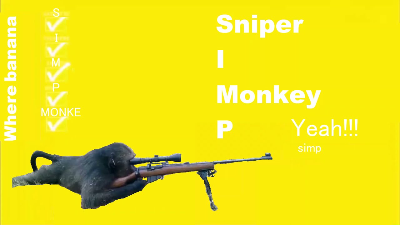 SIMP stands for SNIPER MONKEY - YouTube