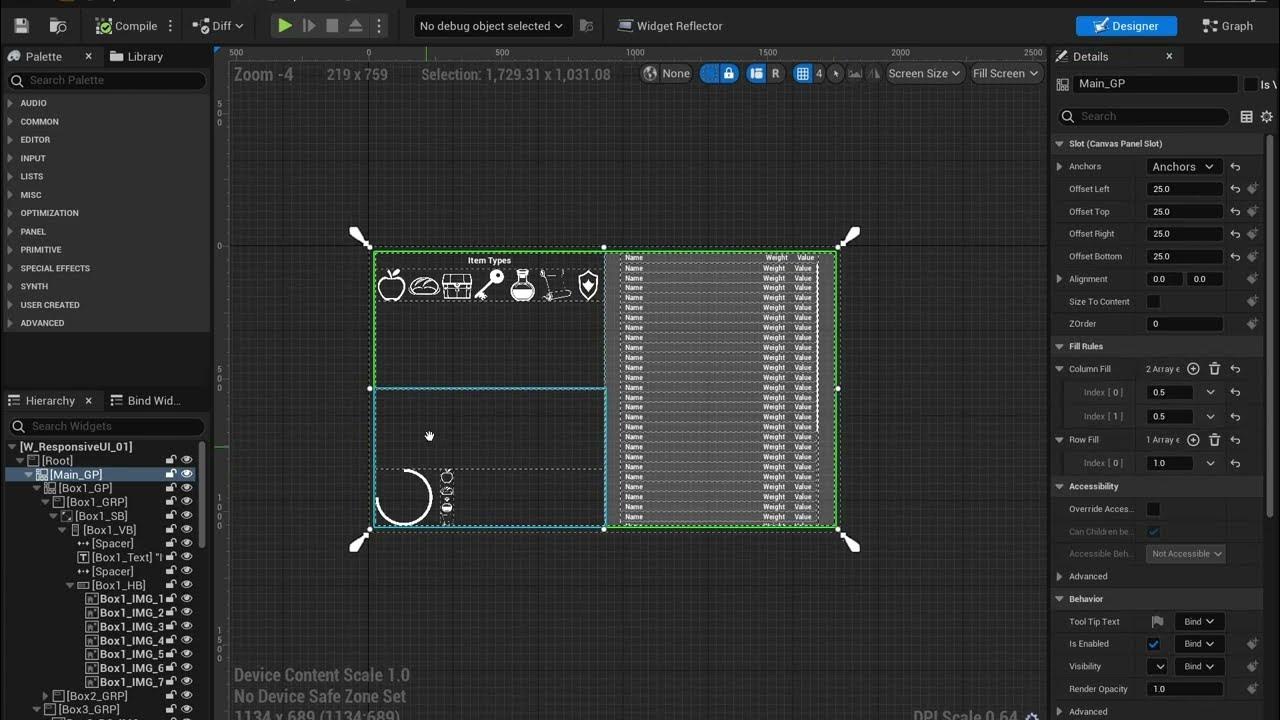 Unreal Engine Advanced Widgets For Ui Responsive Ui Youtube