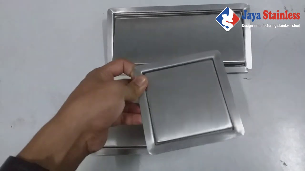 Tutup swing meja saji stainless - Tutup swing custom - YouTube