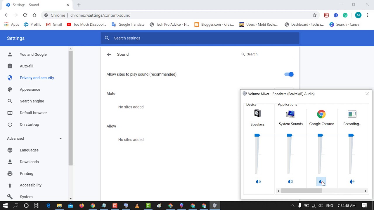 how to fix no sound in chrome - YouTube