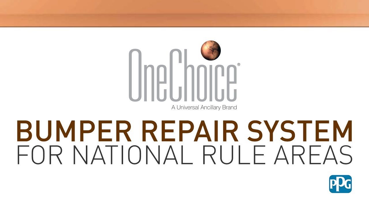 PPG's OneChoice® Bumper Repair System for National Rule Areas - YouTube