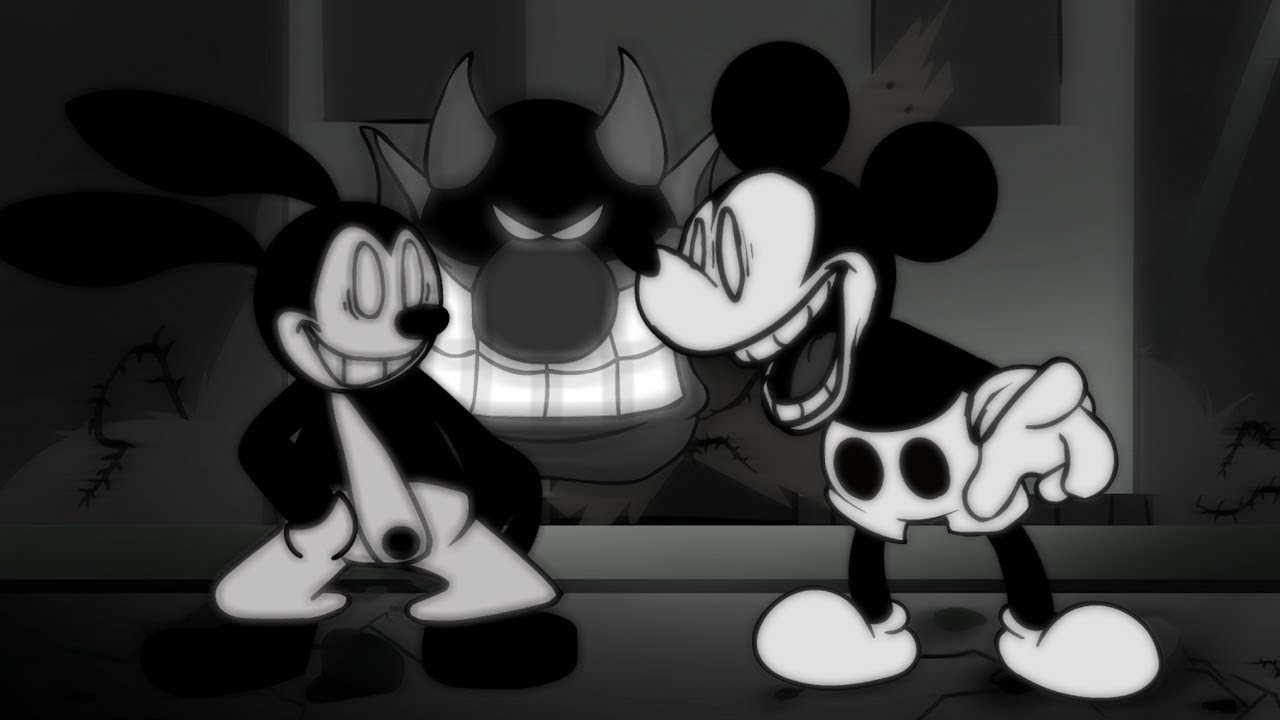 【FNF】Lunacy but Oswald and Mickey Mouse sings it - YouTube