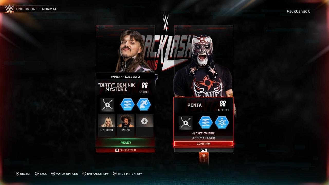 WWE 2K25- Dirty Dominik Mysterio vs Penta - Backlash - IC Champinship ...