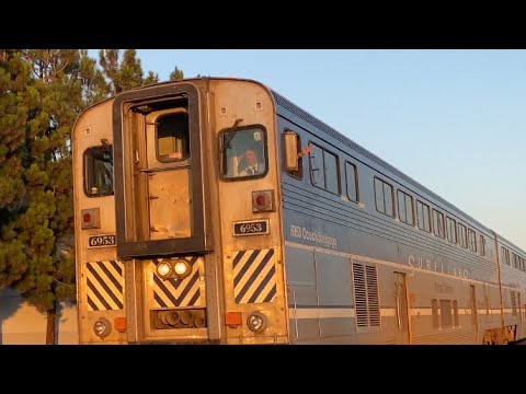AMTRAK CAB CAR #6953 Friendly Crew! Passing by Los Nietos Double ...