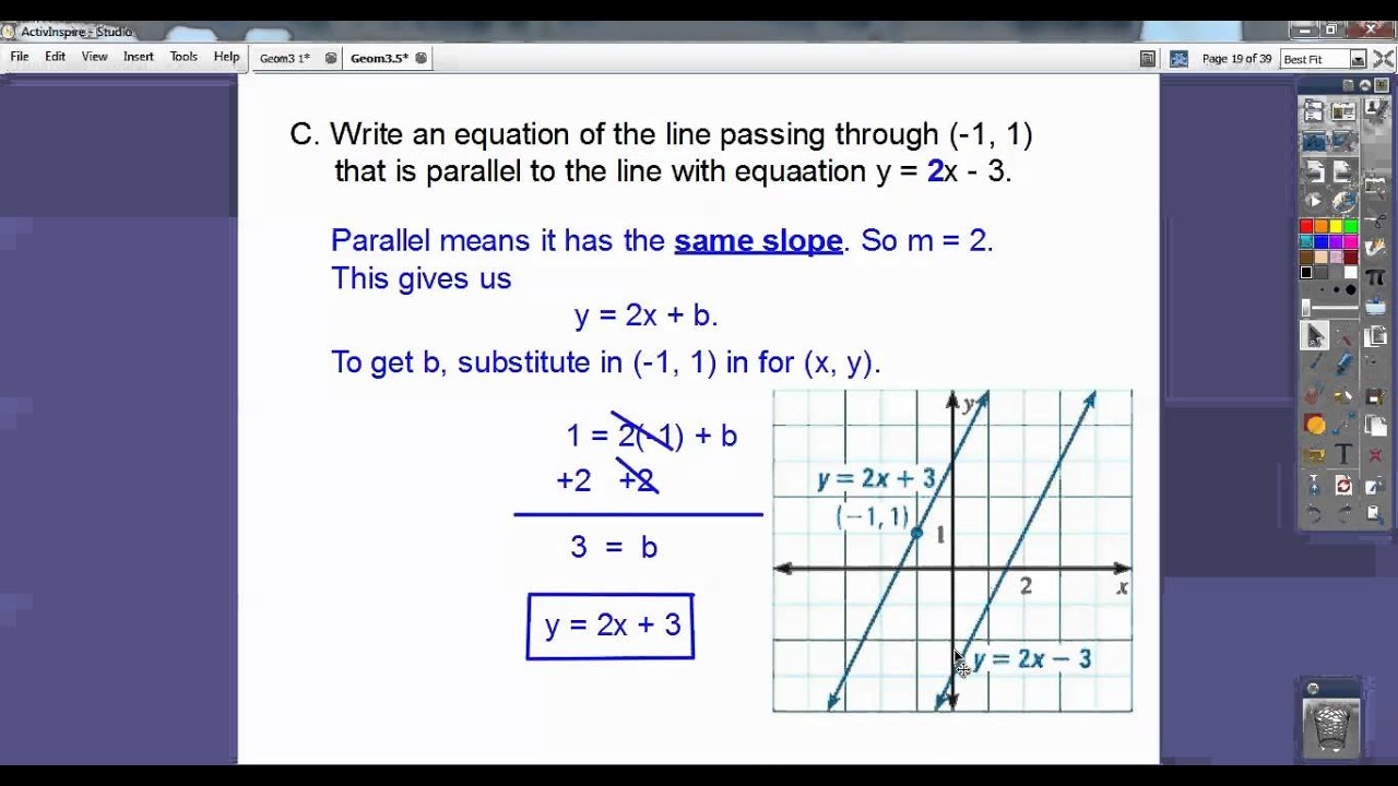 Write and Graph Equations of Lines - Section 3.5 - YouTube