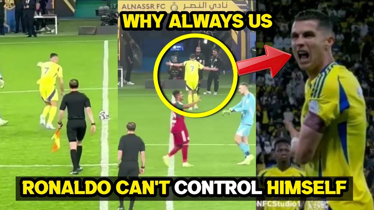 Ronaldo visibly furious after Jhon Duran Red Card. - YouTube