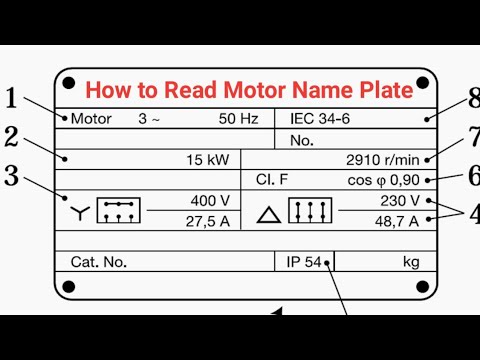 How to Read Motor Name Plate|| Motor Name Plate kese pdhe || Motor ke ...