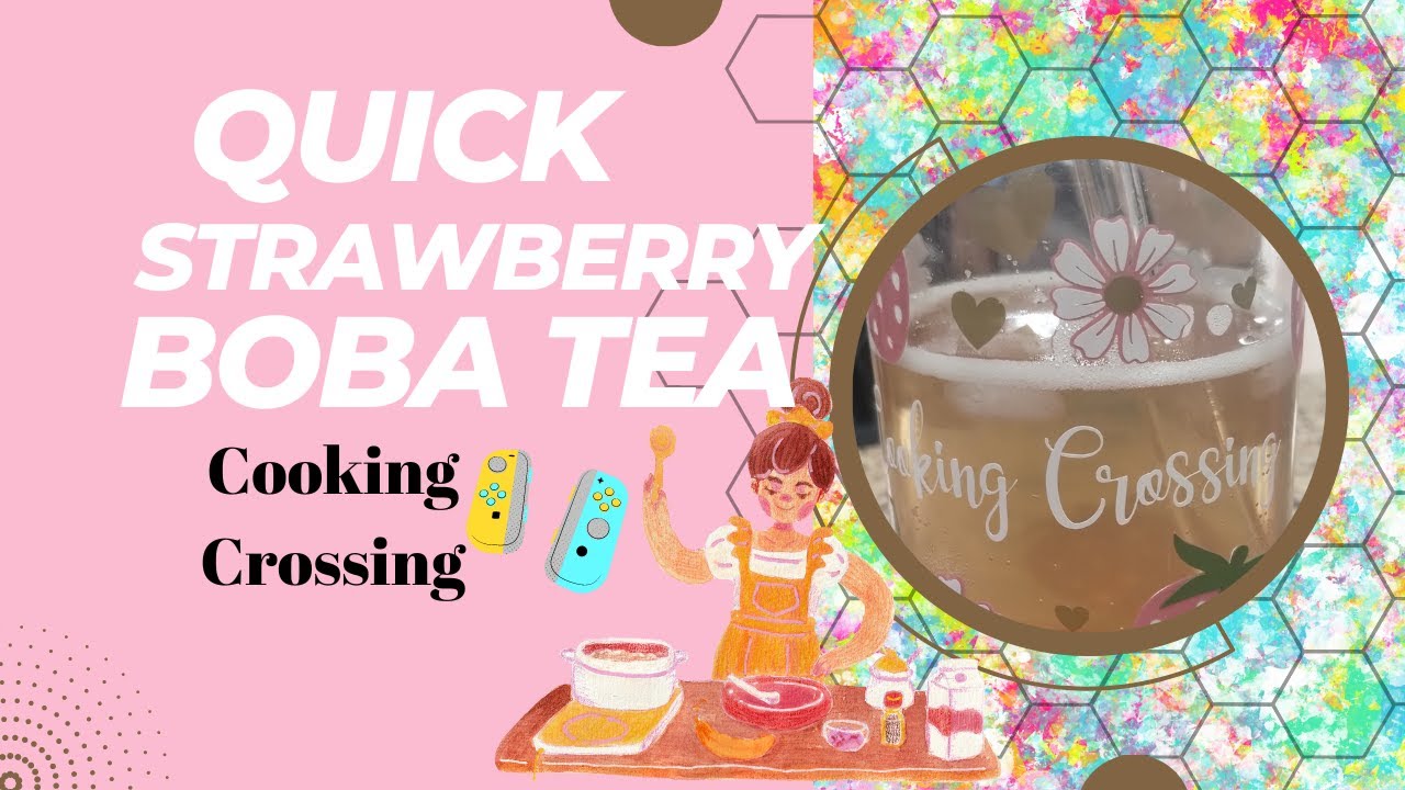 Quick Strawberry Boba Tea Recipe from Animal Crossing - YouTube