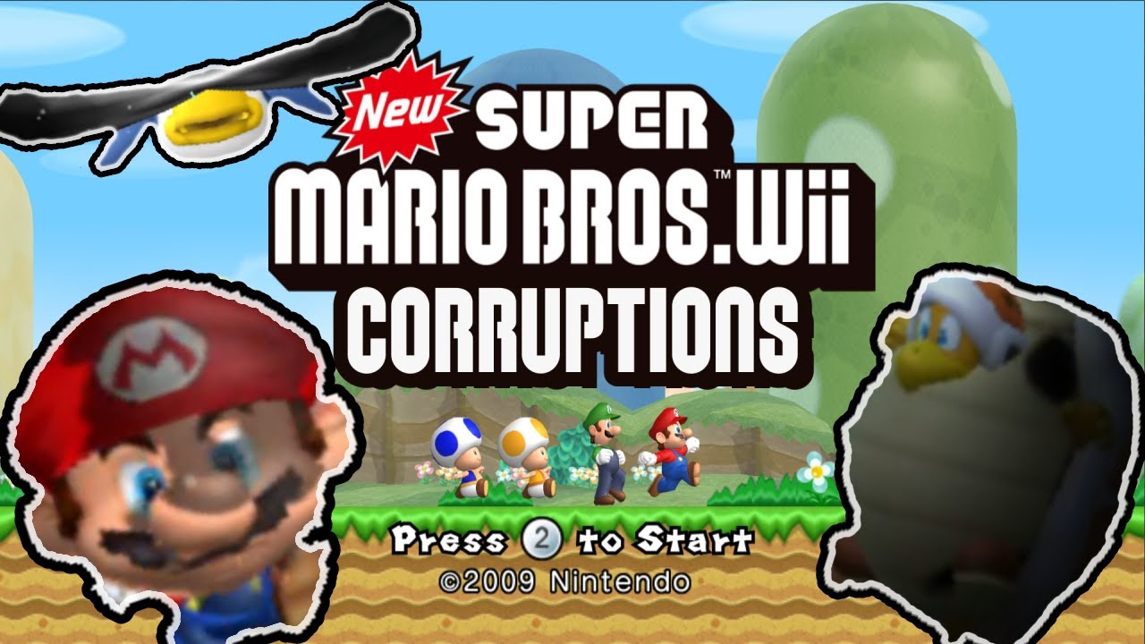 New Super Mario Bros. Wii Hacking/Corruptions - YouTube