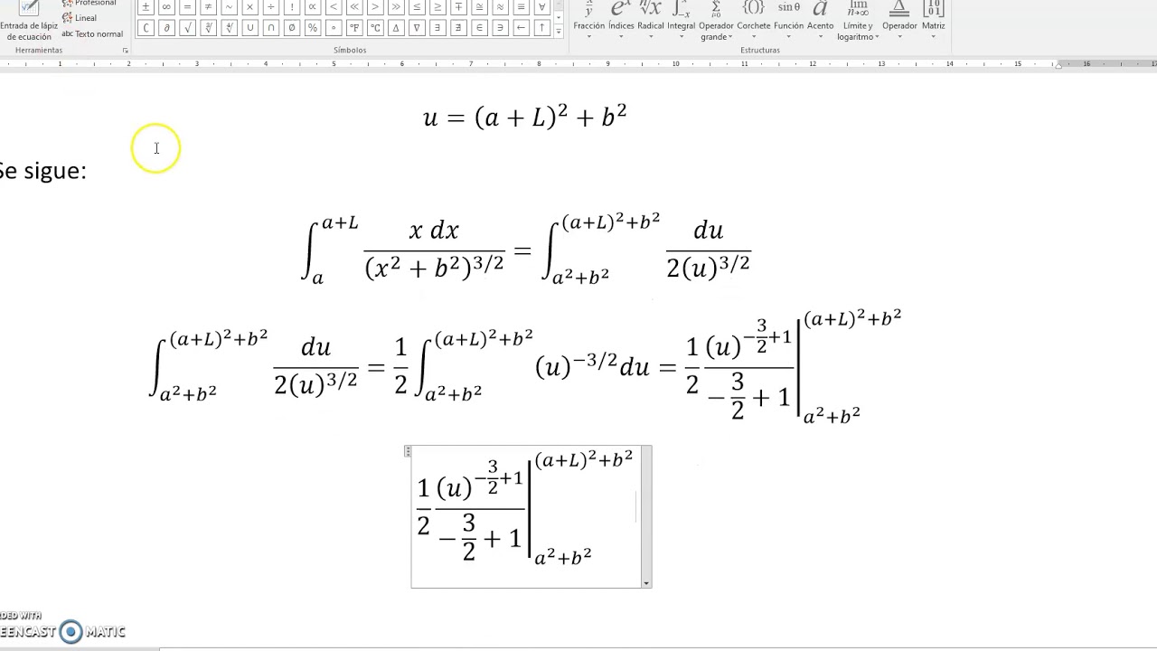 Integral Sustitución Derivada Interna - YouTube
