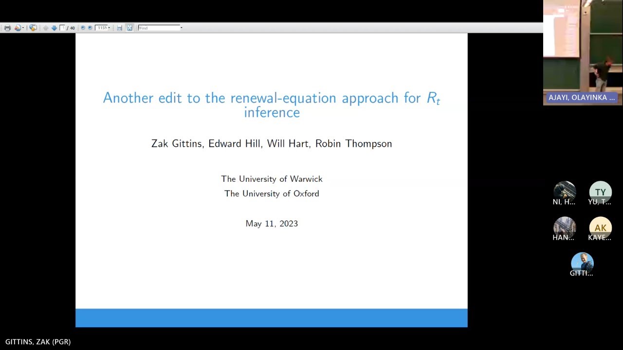 Estimating Reproduction Numbers - YouTube